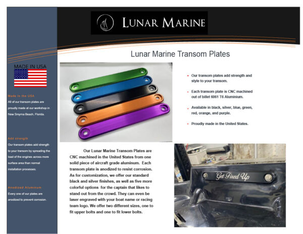 Transom Plate – Lunar Marine