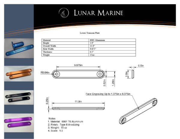 Transom Plate – Lunar Marine