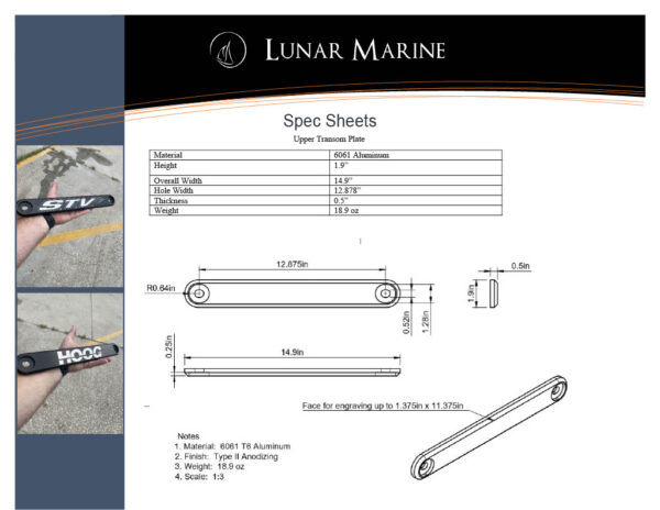 Transom Plate – Lunar Marine